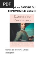 Fiche de Lecture Candide de Voltaire | PDF | Candide | Voltaire