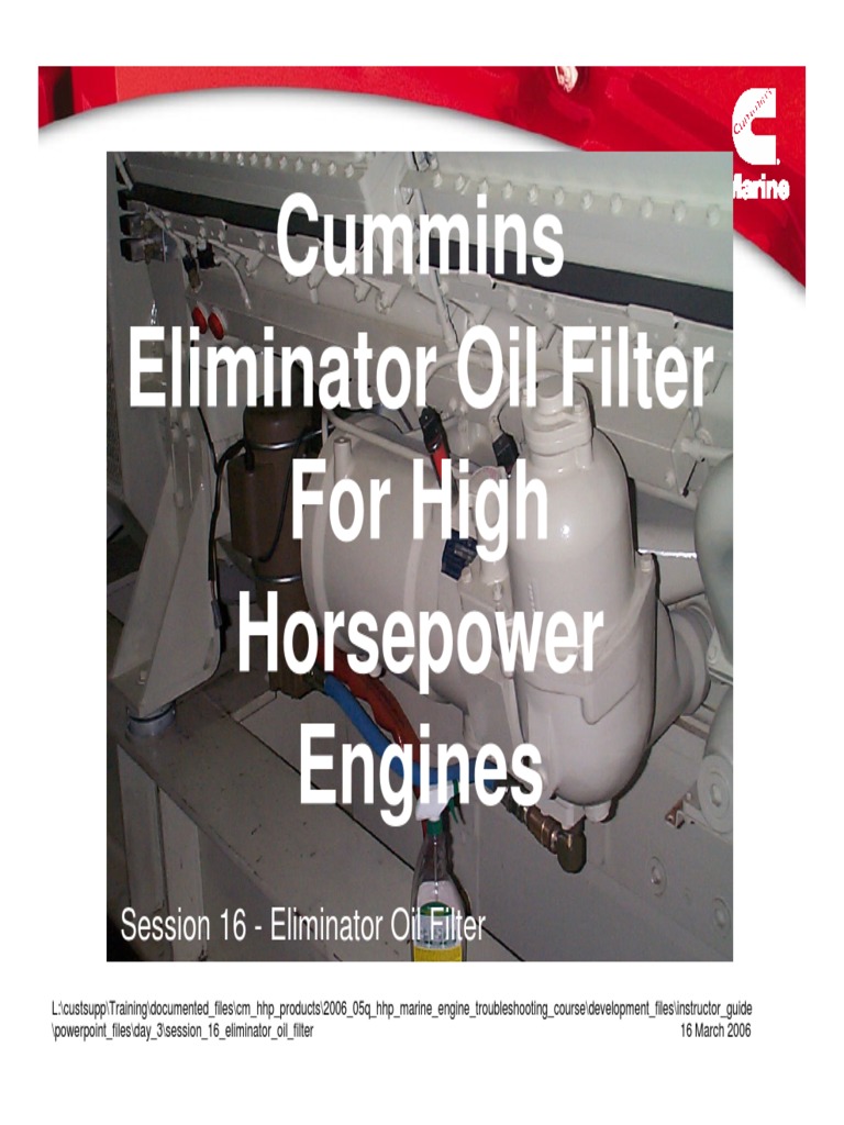 Session - 16 - Eliminator - Oil - Filter (Compatibility Mode) | PDF | Applied And ...