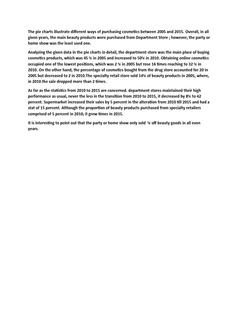 Pie Chart Essay | PDF