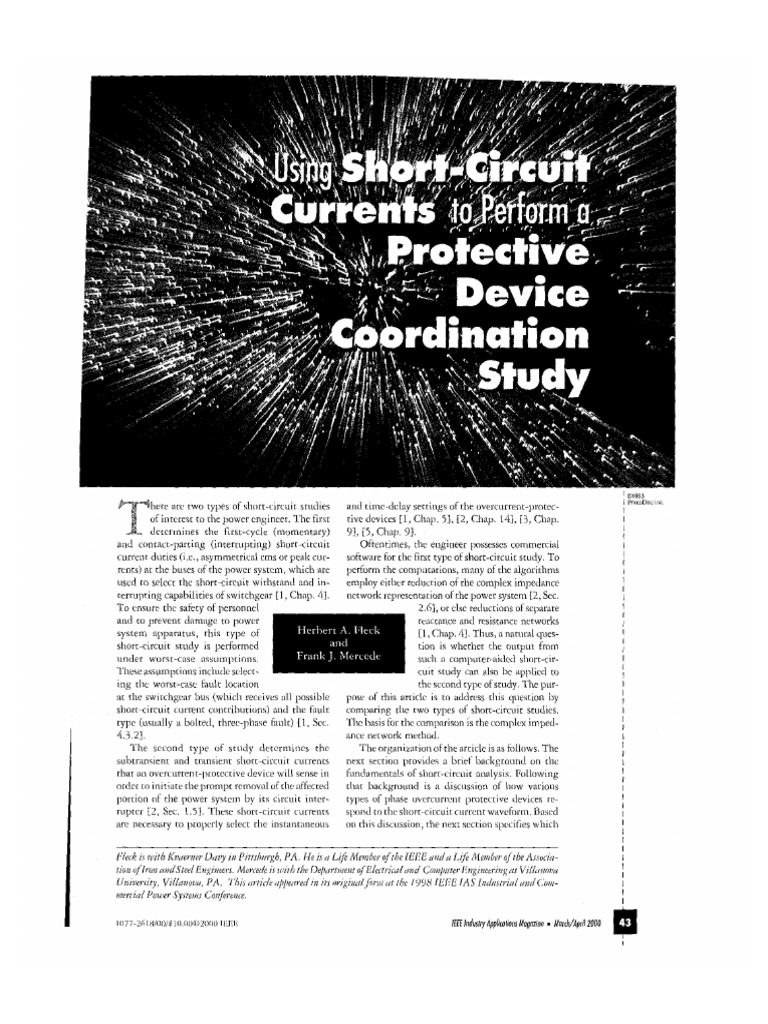 Short Circuit Studies | PDF