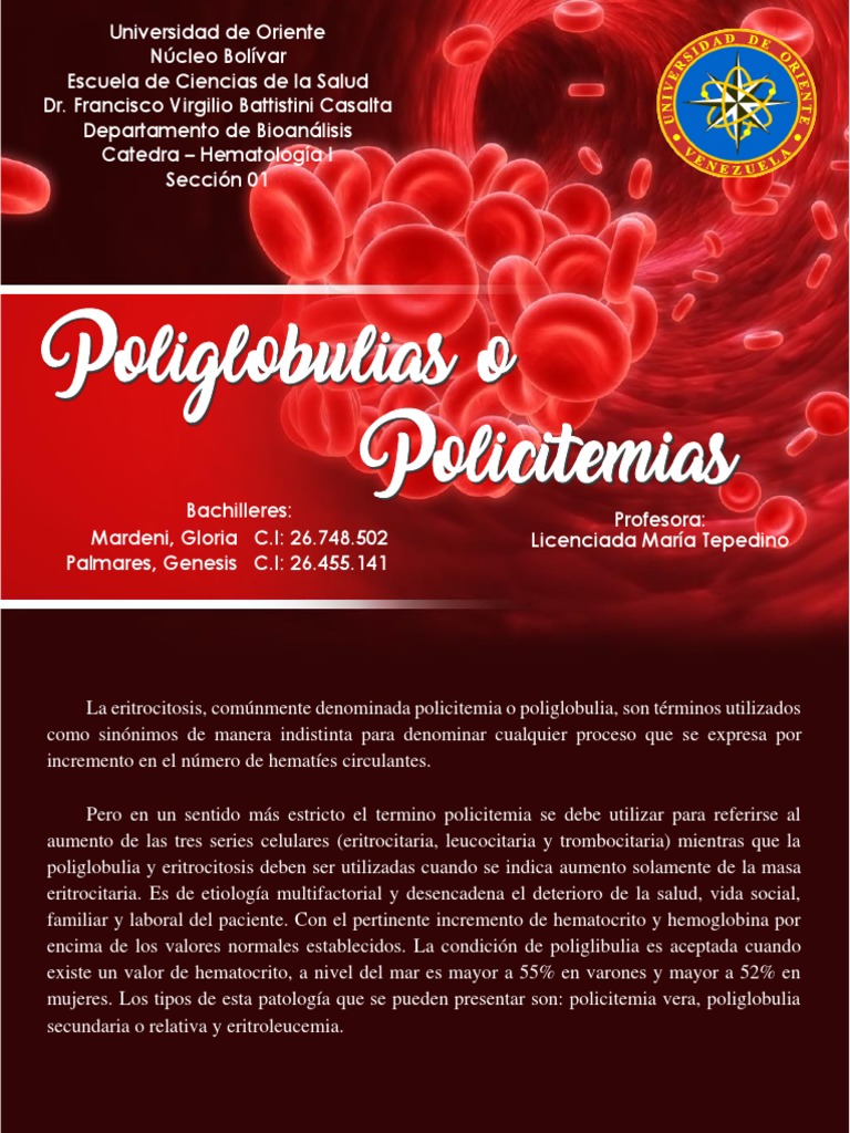 Poliglobulia o Policitemias | PDF | Sangre | Trombo