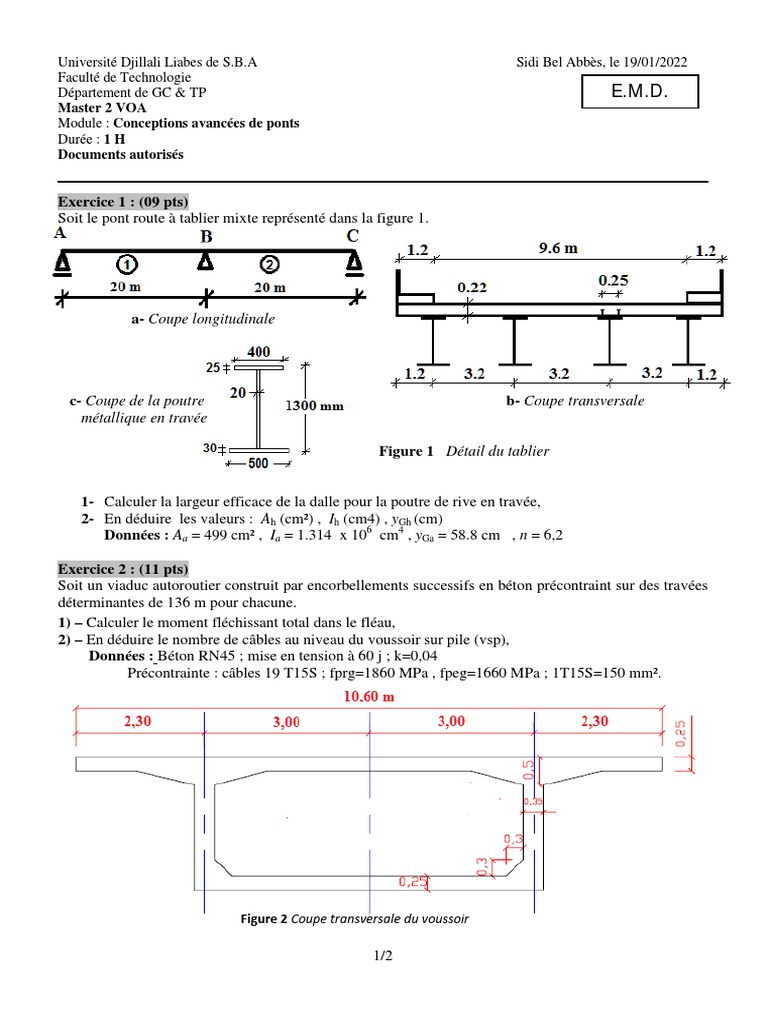 Emd-M2 VOA 2022 | PDF | Ingénierie des structures | Ingénierie civile