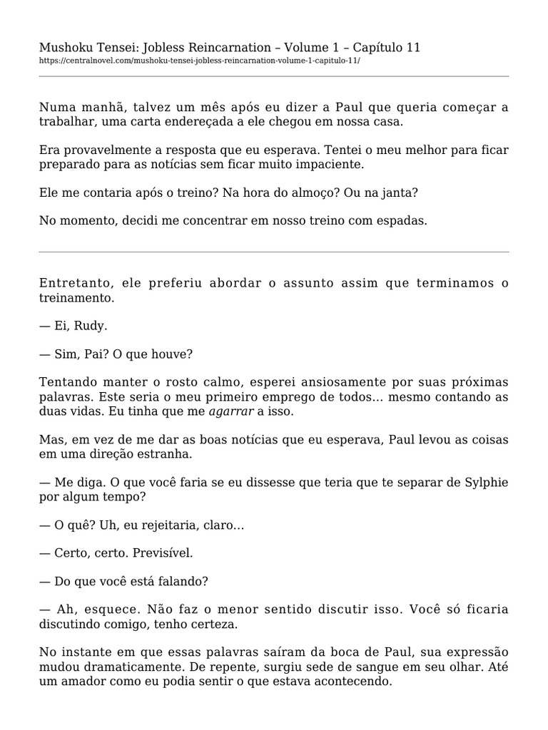 Mushoku Tensei Jobless Reincarnation Volume 1 Capitulo 11 | PDF | Tempo ...