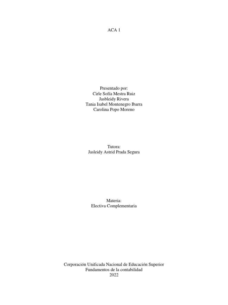 Aca 1 Electiva Complementaria | PDF | Salario | Salario mínimo