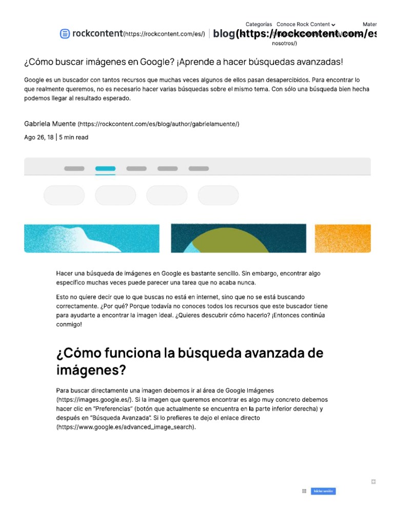Cómo Buscar Imágenes Google Rock Content | PDF