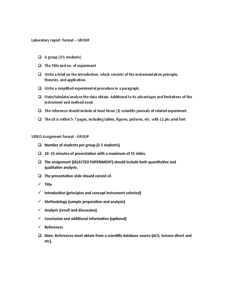 Laboratory Report Format | PDF Laboratory Report Format | PDF