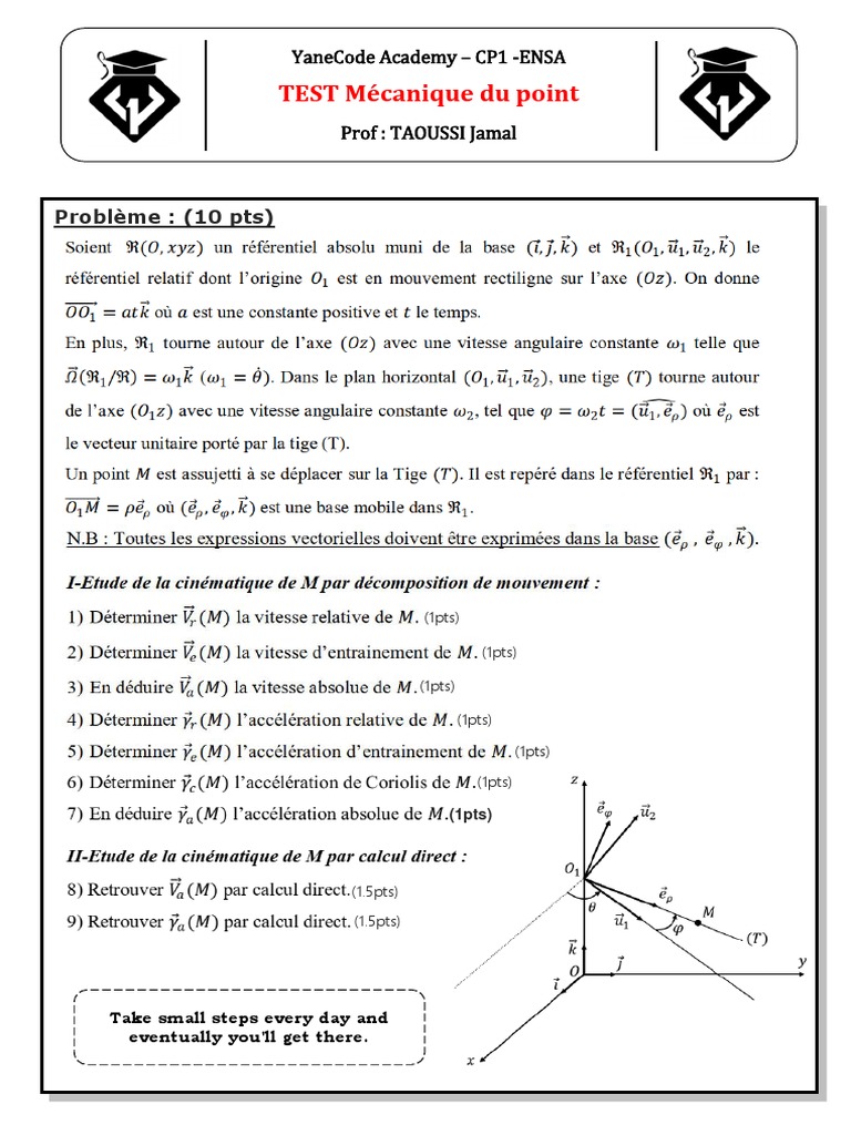 Mécanique Du Point | PDF