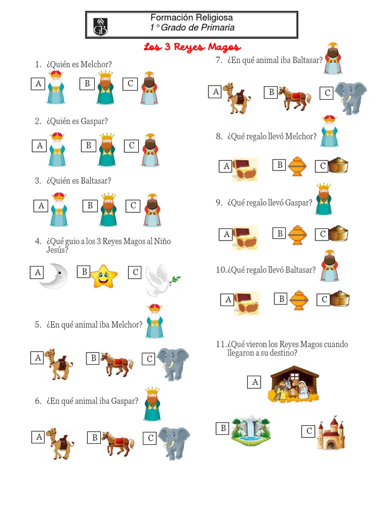 Actividad - Los 3 Reyes Magos 1G | PDF
