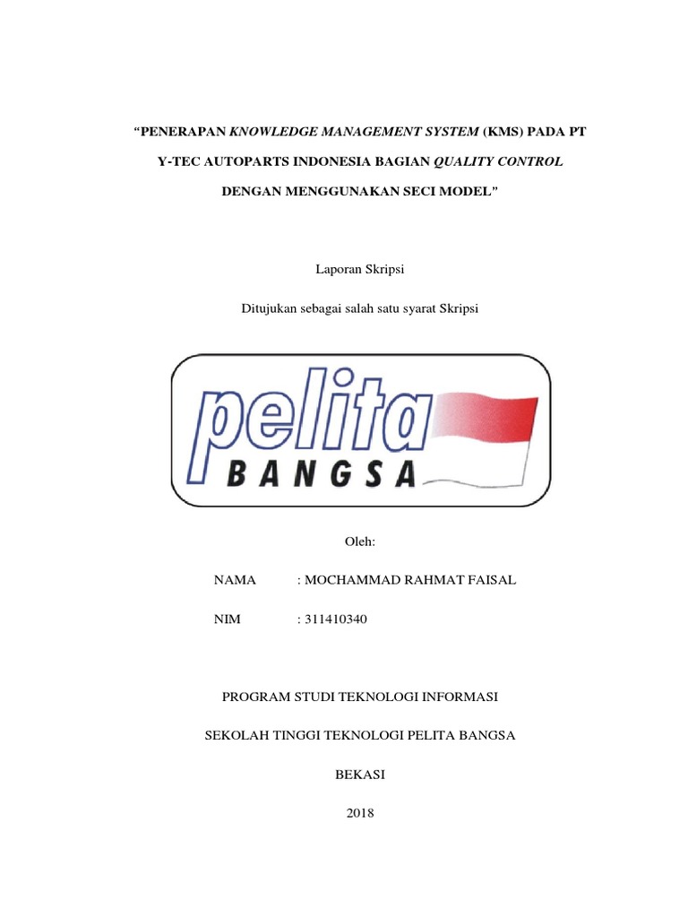 Penerapan Knowledge Management System (KMS) Pada PT Y-Tec Autoparts ...