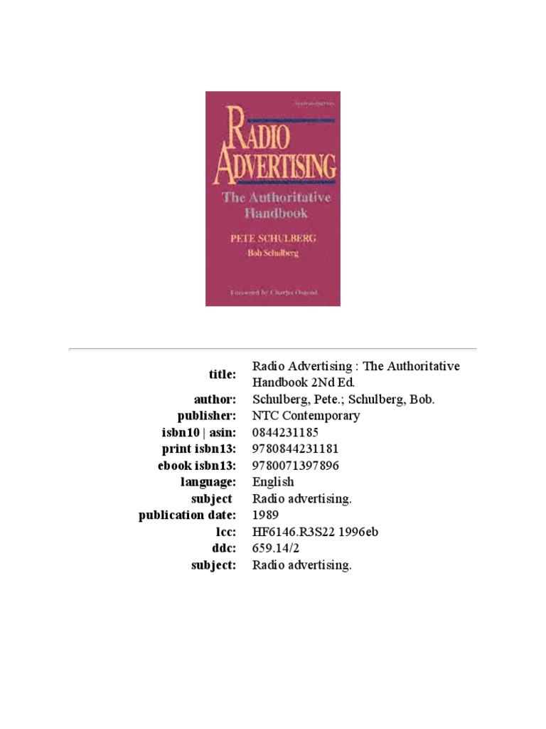Radio | PDF | Advertising | Reading Comprehension