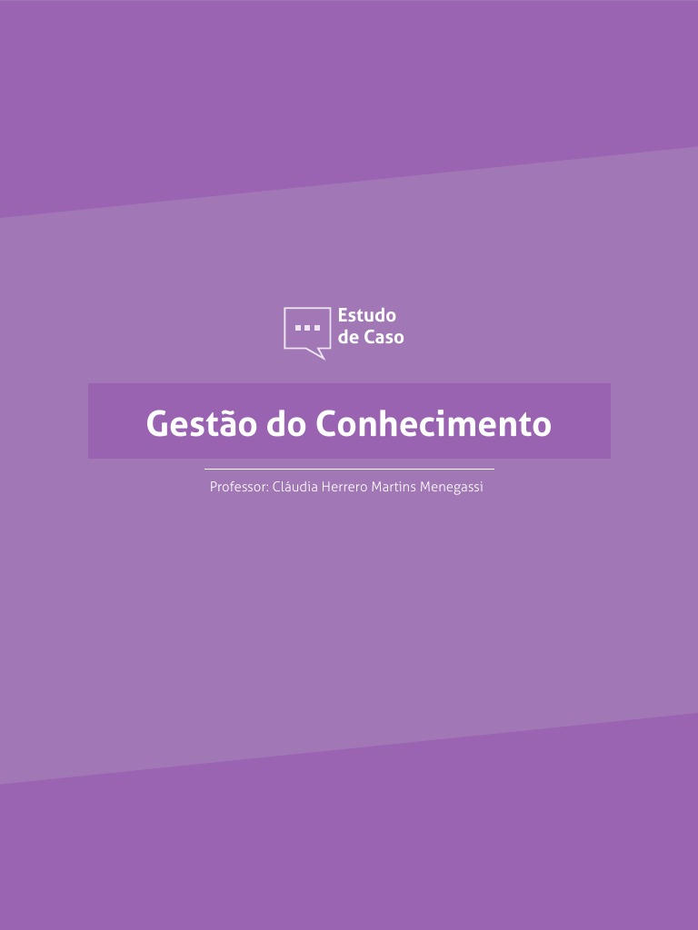 Estudo de Caso - Gestao Do Conhecimento | PDF | Conhecimento | Gestão de recursos humanos