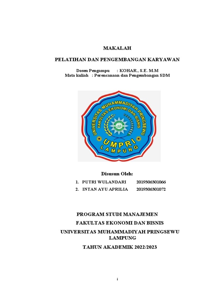 Makalah Pelatihan Dan Pengembangan Karyawan | PDF | Bisnis ... Makalah Pelatihan Dan Pengembangan Karyawan | PDF | Bisnis ...