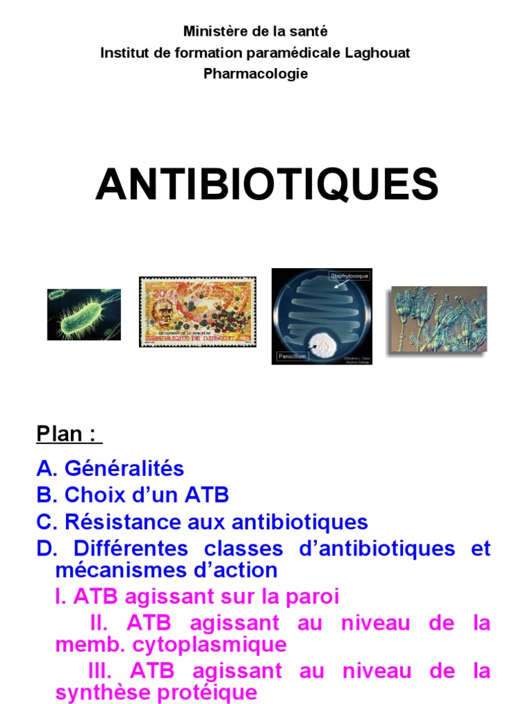 Classes et mécanismes des antibiotiques | PDF | Pénicilline | Traitements médicaux