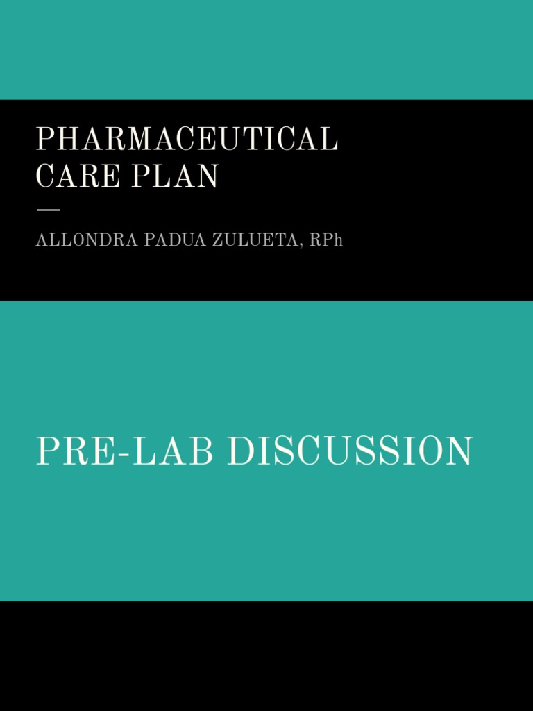 Pharmaceutical Care Plan | PDF | Therapy | Evaluation