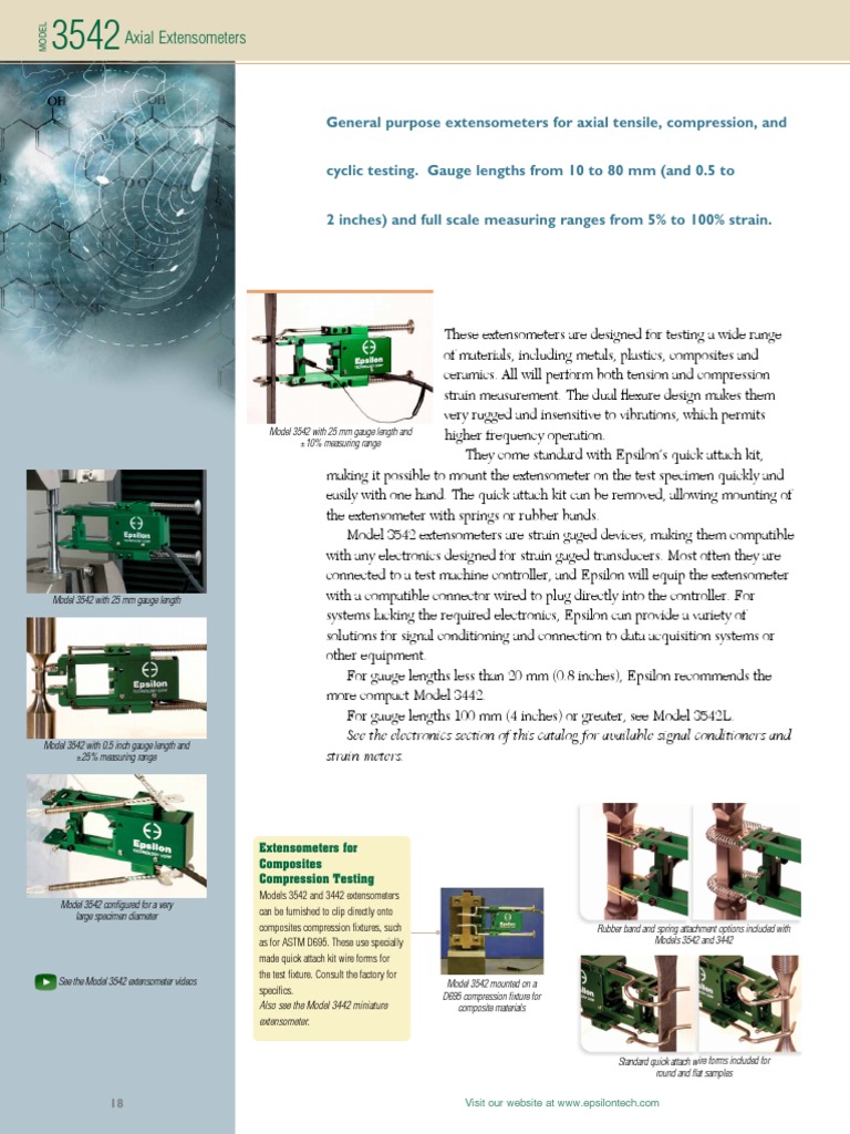 3542 Extensometer | PDF | Electrical Connector | Manufactured Goods
