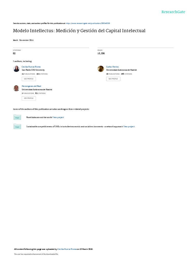 Modelo Intellectus Medicion y Gestion de | PDF | Conocimiento | Innovación