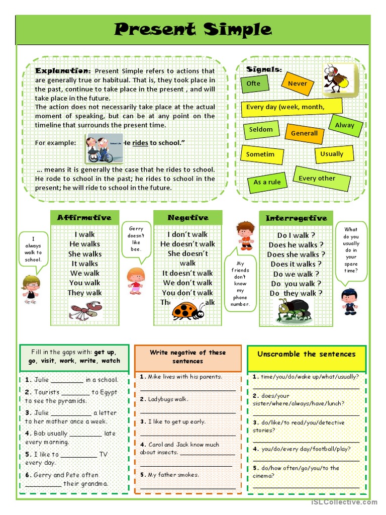 Present Simple | PDF | Grammar | Linguistics