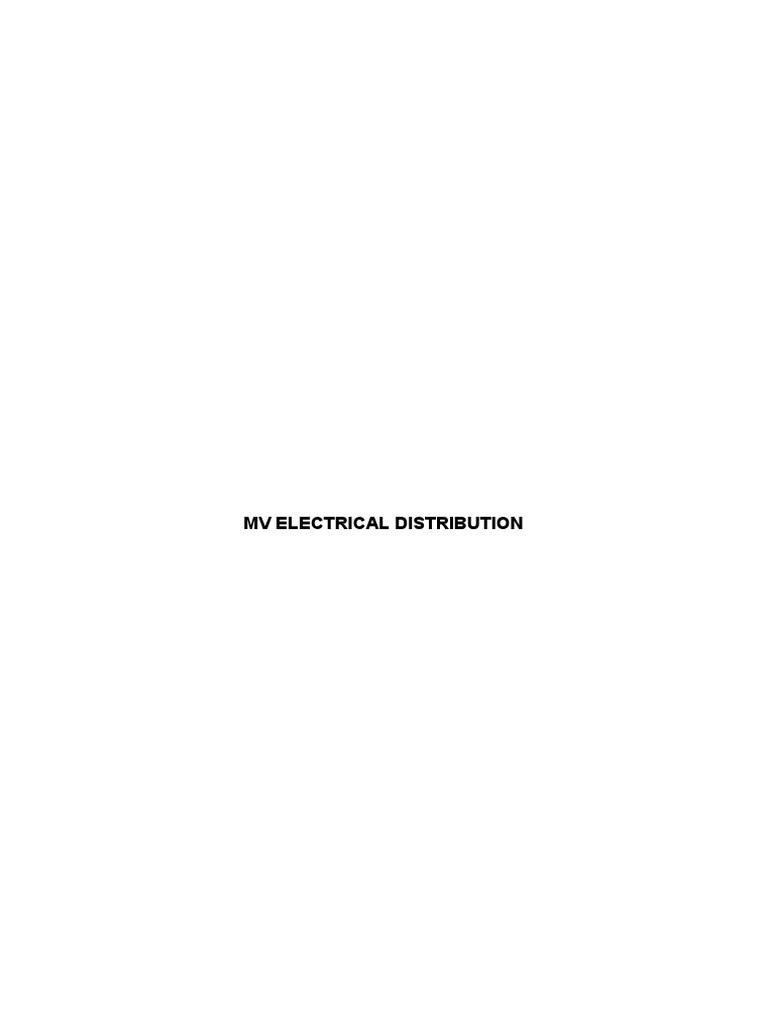 MV Electrical Distribution | PDF | Electrical Substation | Electric ...