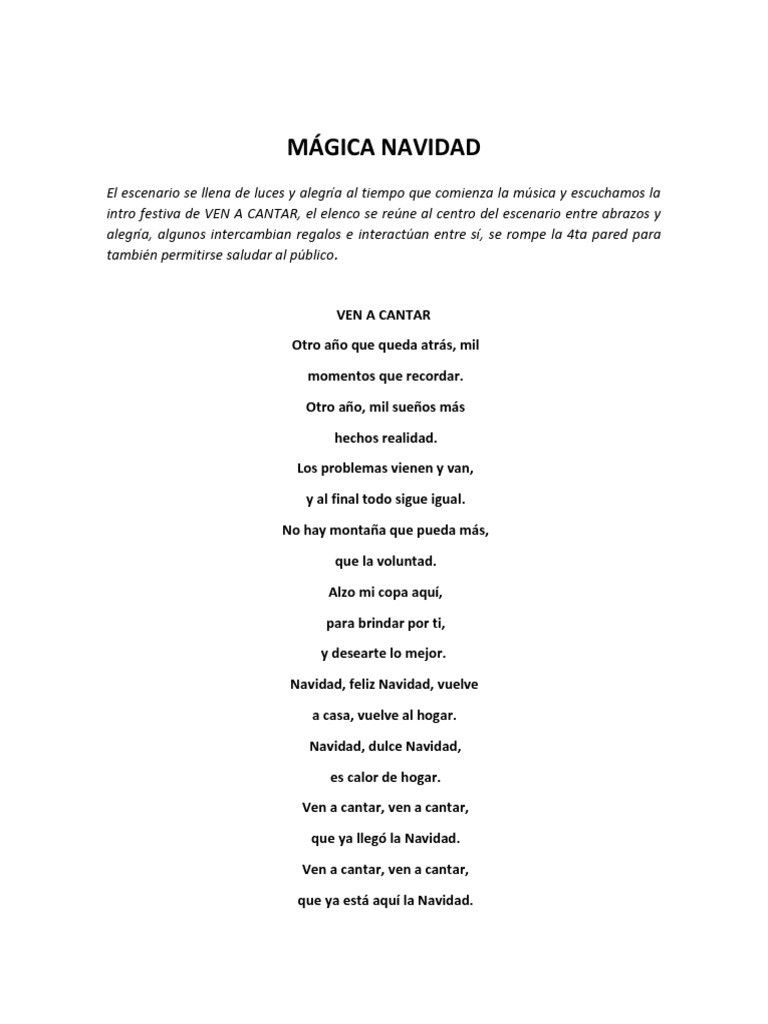 Mágica Navidad Libreto Ok | PDF | Navidad | Amor