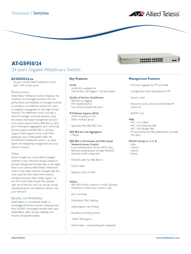 Allied Telesis | Network Switch | Ethernet