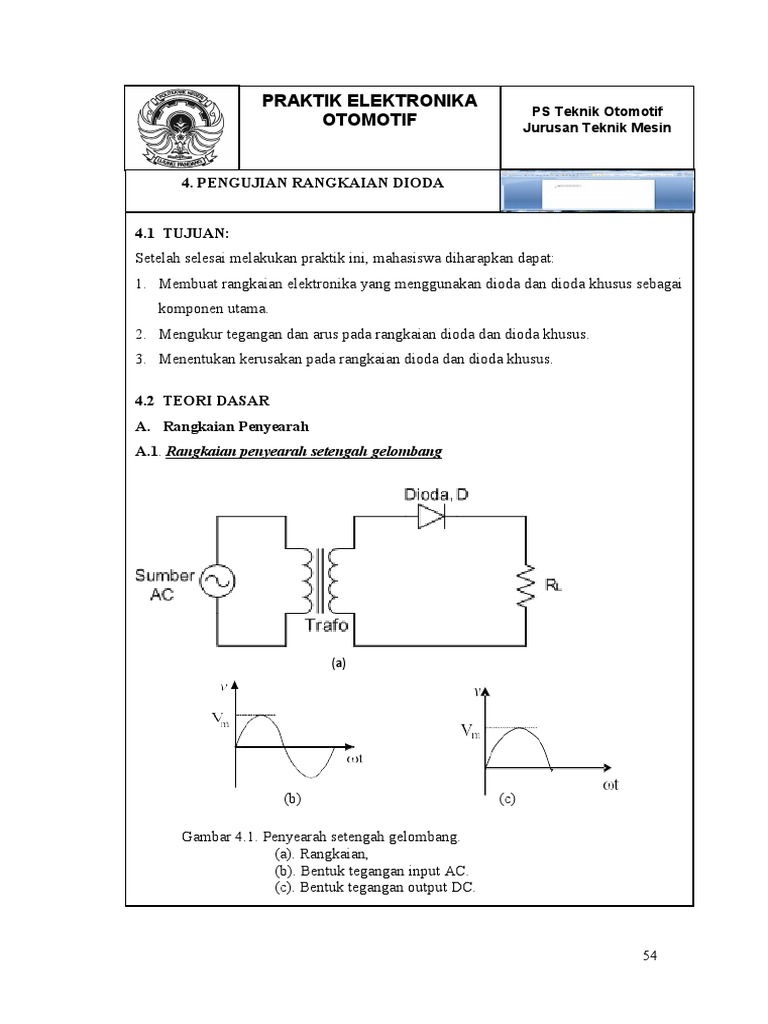 Job - 4 - Pengujian Rangkaian Dioda | PDF