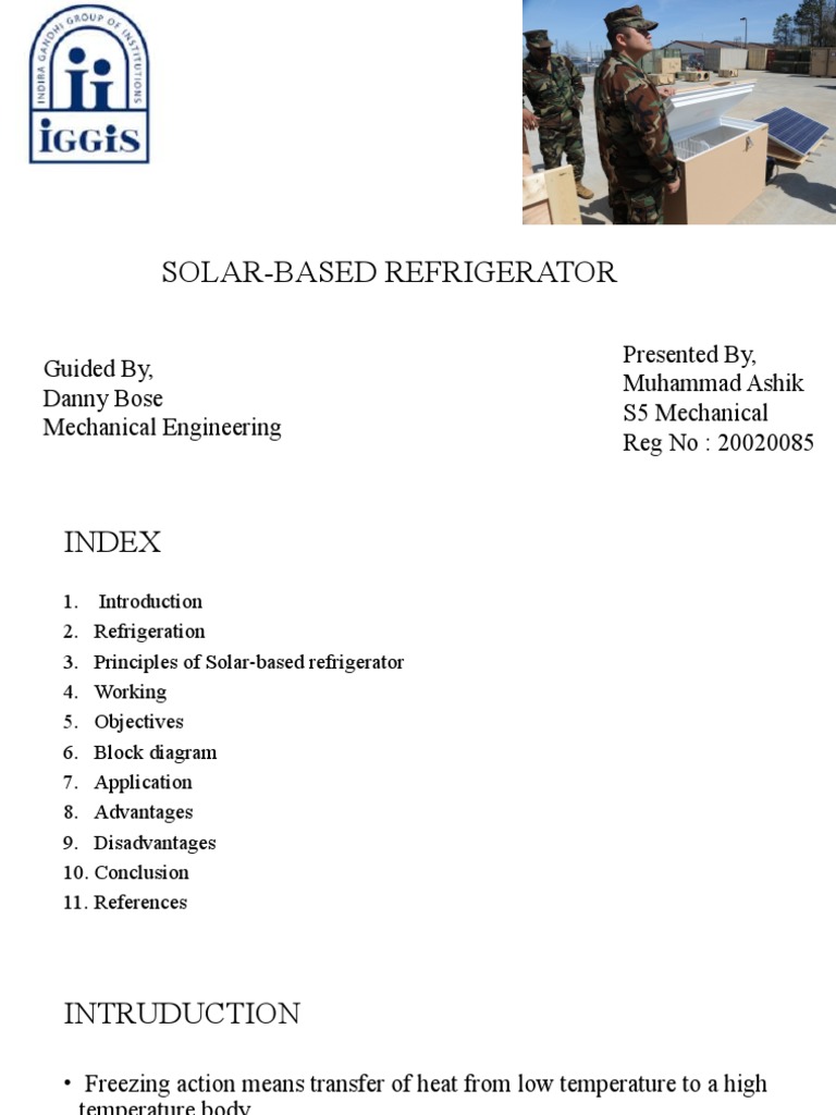 An Insightful Exploration of Solar-Powered Refrigeration: Principles, Applications, and Impact ...