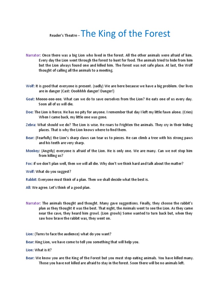 The King of the Forest | PDF | Lion