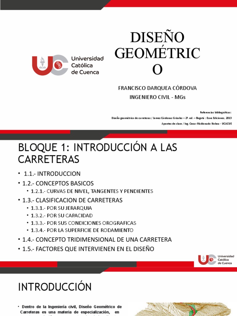 Bloque 1 Definiciones - Clasificación Víal | PDF | La carretera