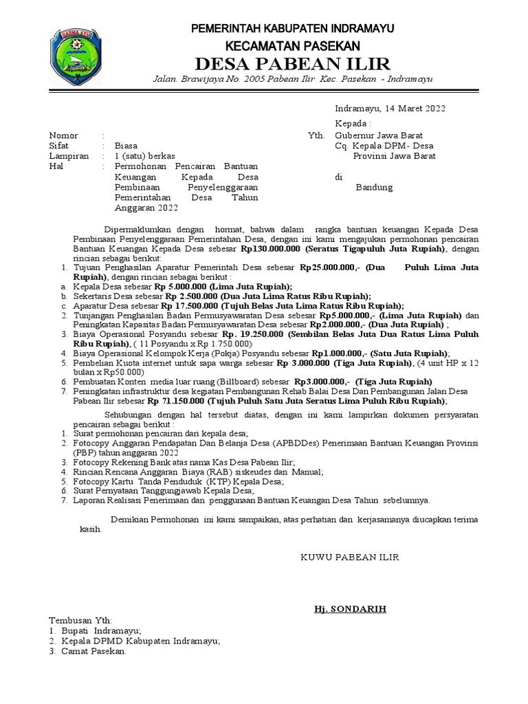 Format Surat Permohonan | PDF