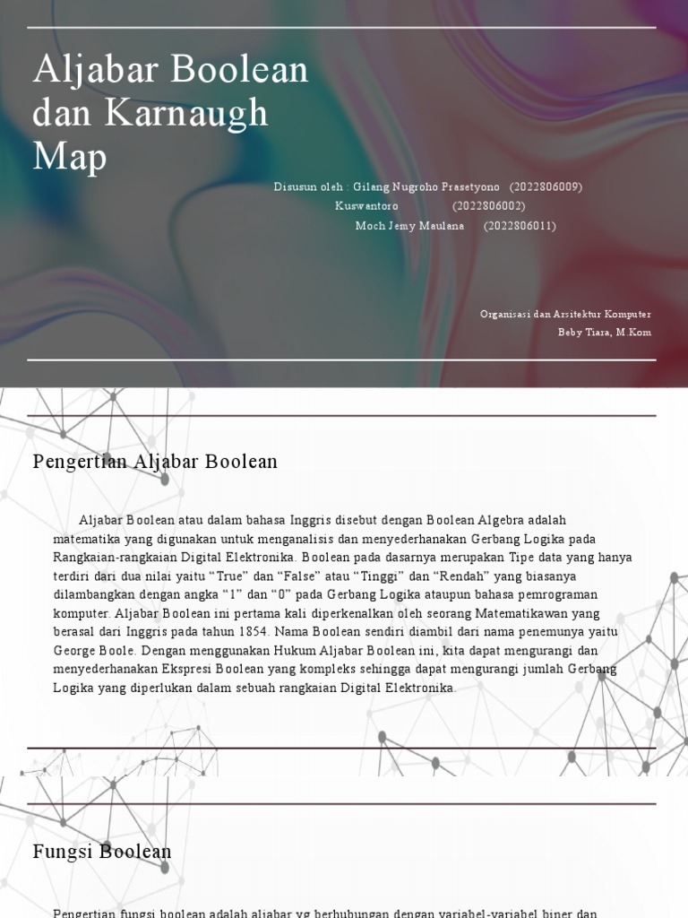 Aljabar Boolean Dan Karnaugh Map | PDF
