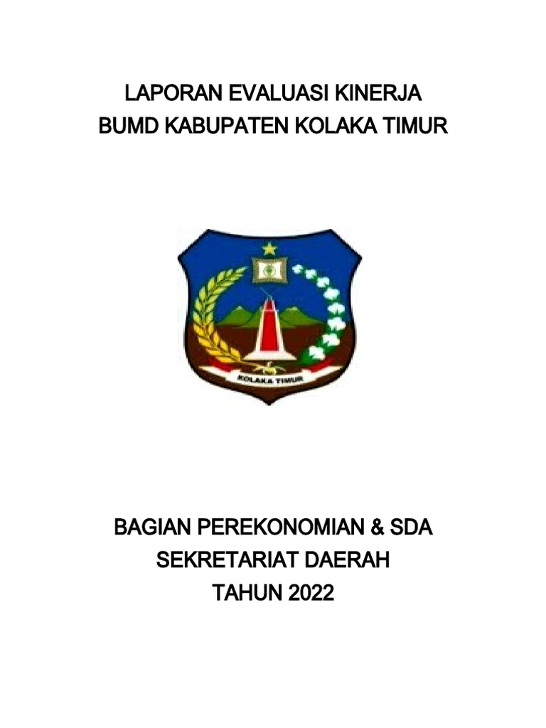Cover Laporan Kinerja Bumd | PDF