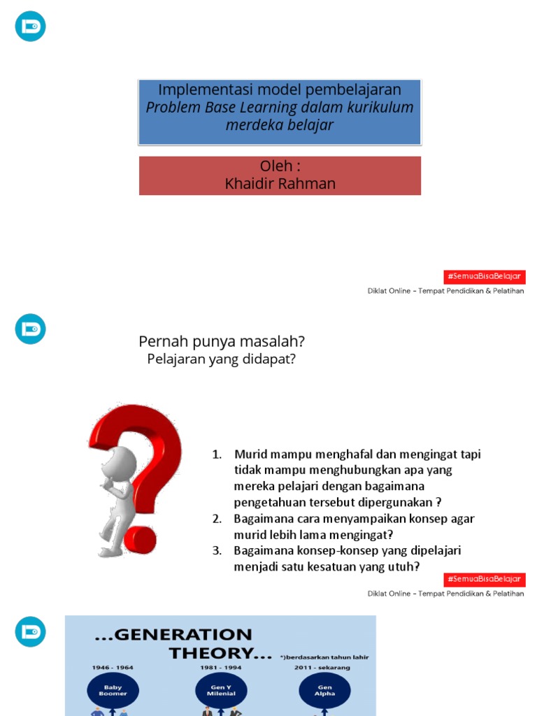 Day 4 - Implementasi Model Pembelajaran Problem Base Learning Dalam ...