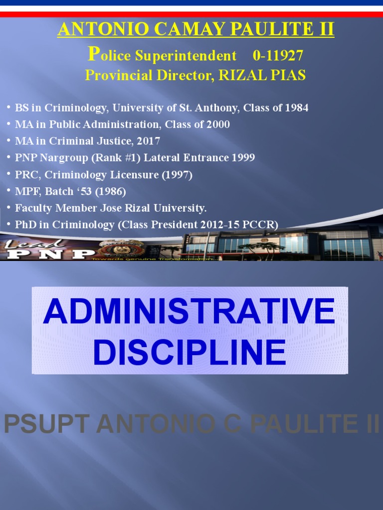 Administrative Discipline 2016 002 | PDF | Complaint | Arrest
