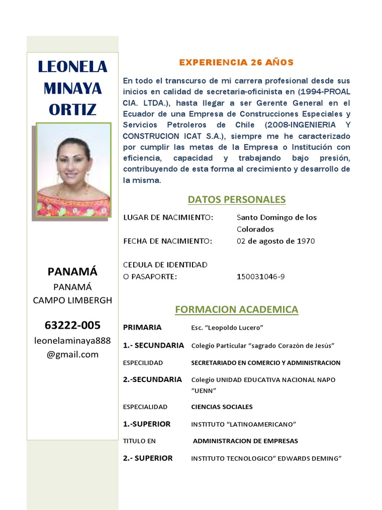 CV 2019 Panama | PDF | Business