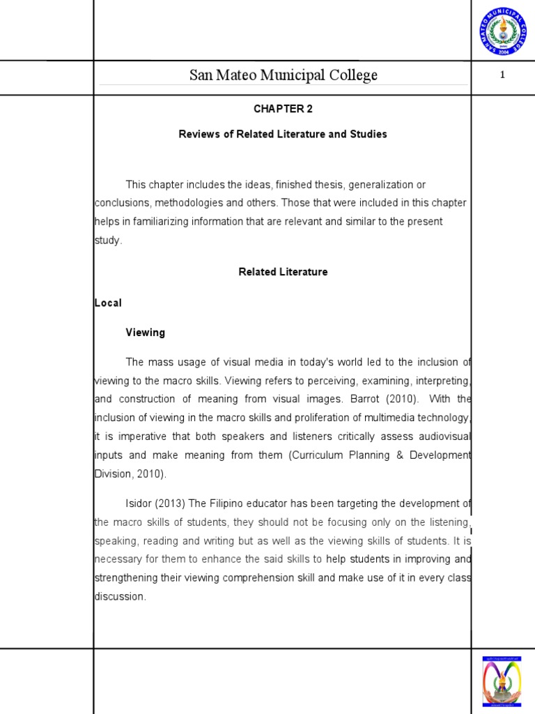 RESEARCH-Ch2 Edited | PDF | Reading Comprehension | Literacy