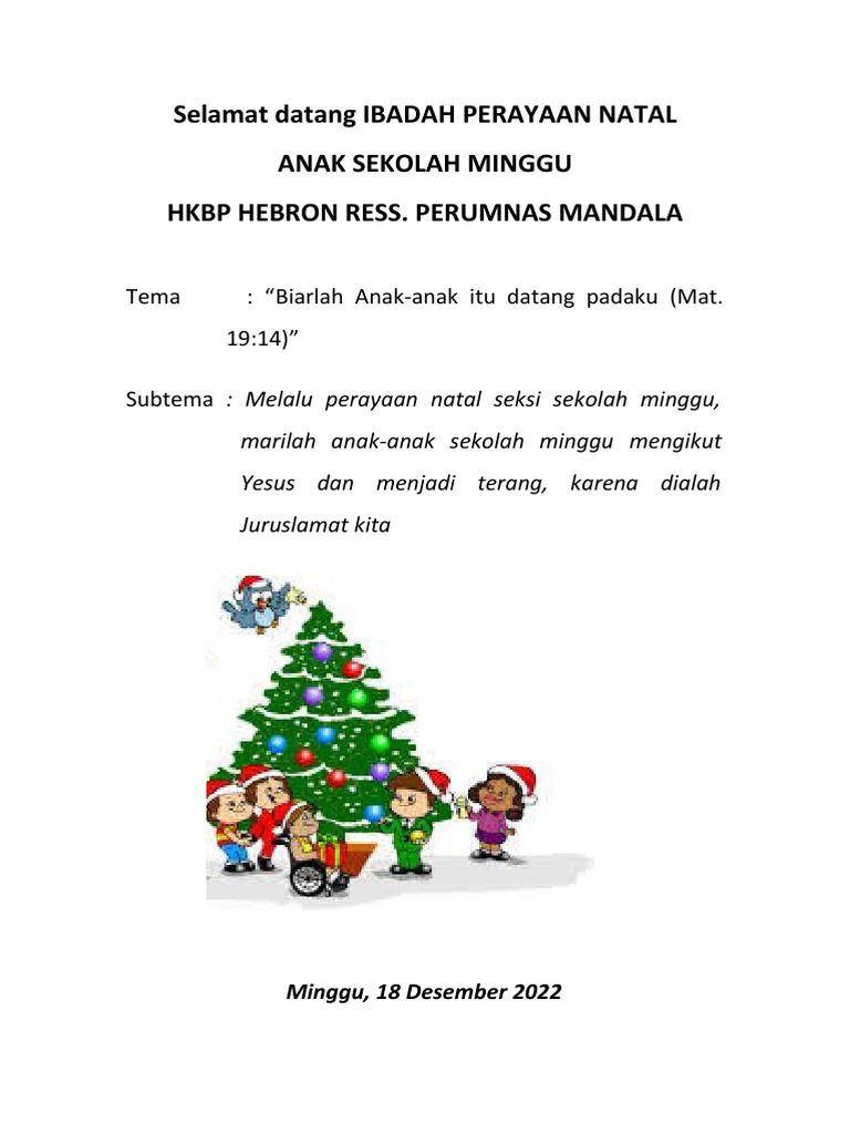 Ibadah Perayaan Natal Asm 2022 MC | PDF