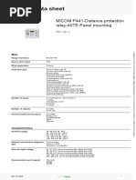 Datasheet Easergy MiCOM P14x - P143 - E-N - J | PDF | Power Supply | Equipment