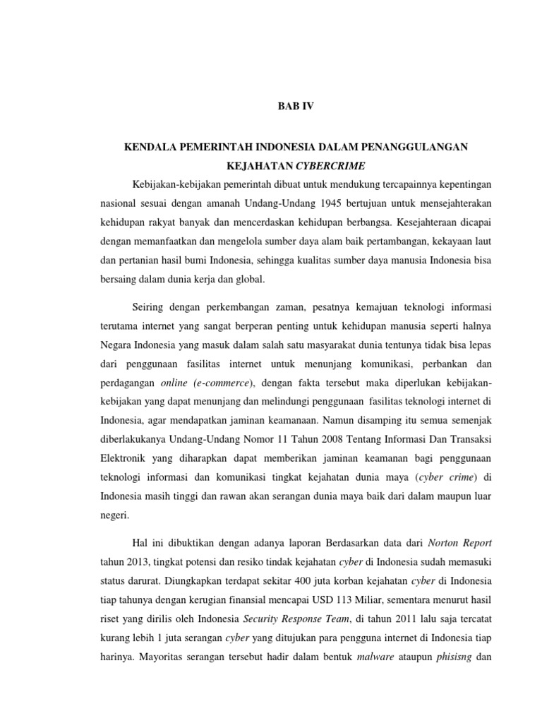 Kendala Penanggulangan Cybercrime di Indonesia | PDF
