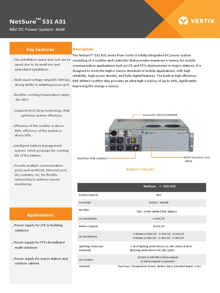 Netsure 531 A31 Datasheet | Download Free PDF | Power Supply | Rectifier