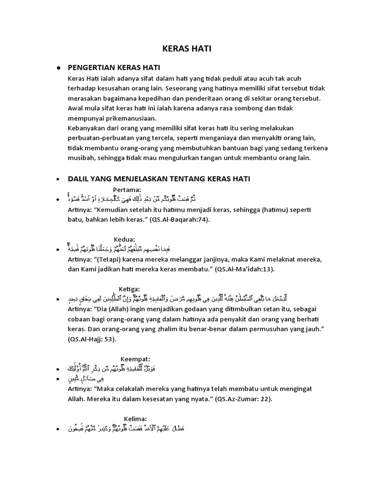 KERAS HATI Akidah | PDF