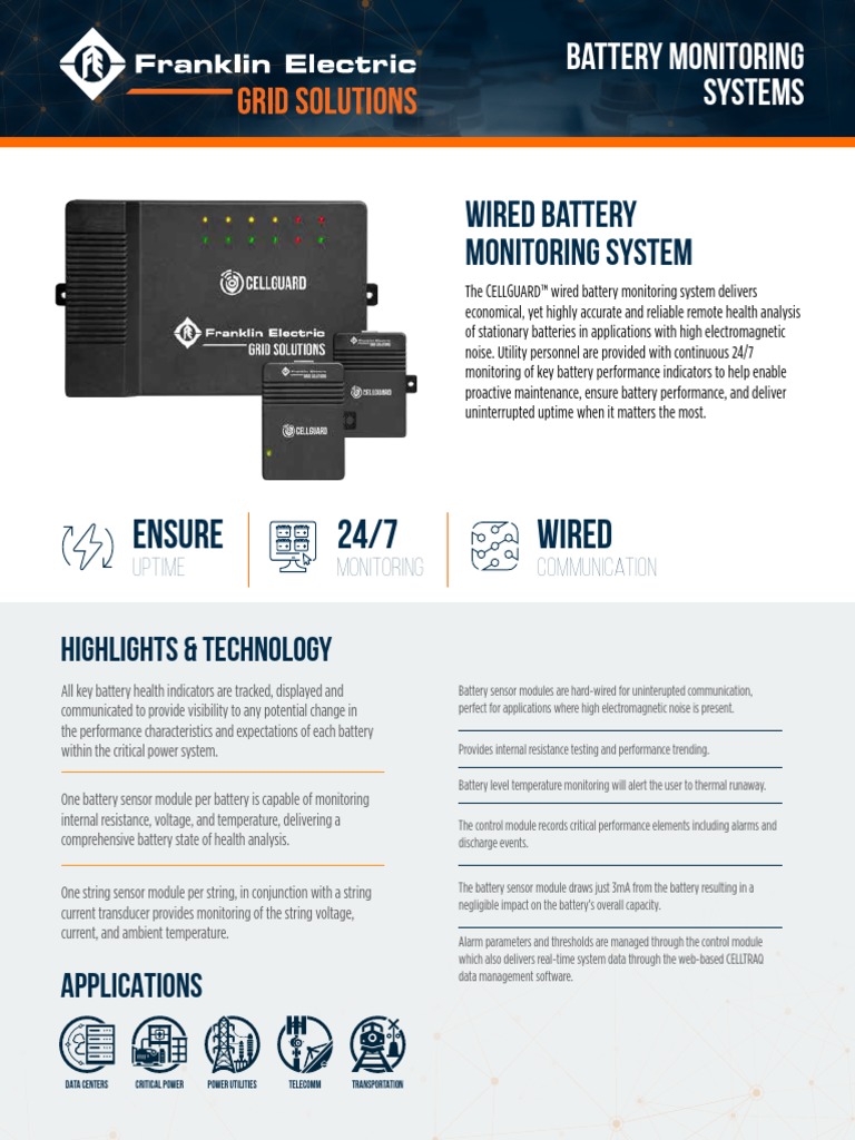 Fegrid-0001 Cellguard Wired Bms Datasheet | PDF | Sensor | Electrical ...