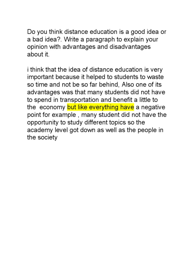 Distance Education: Pros and Cons | PDF