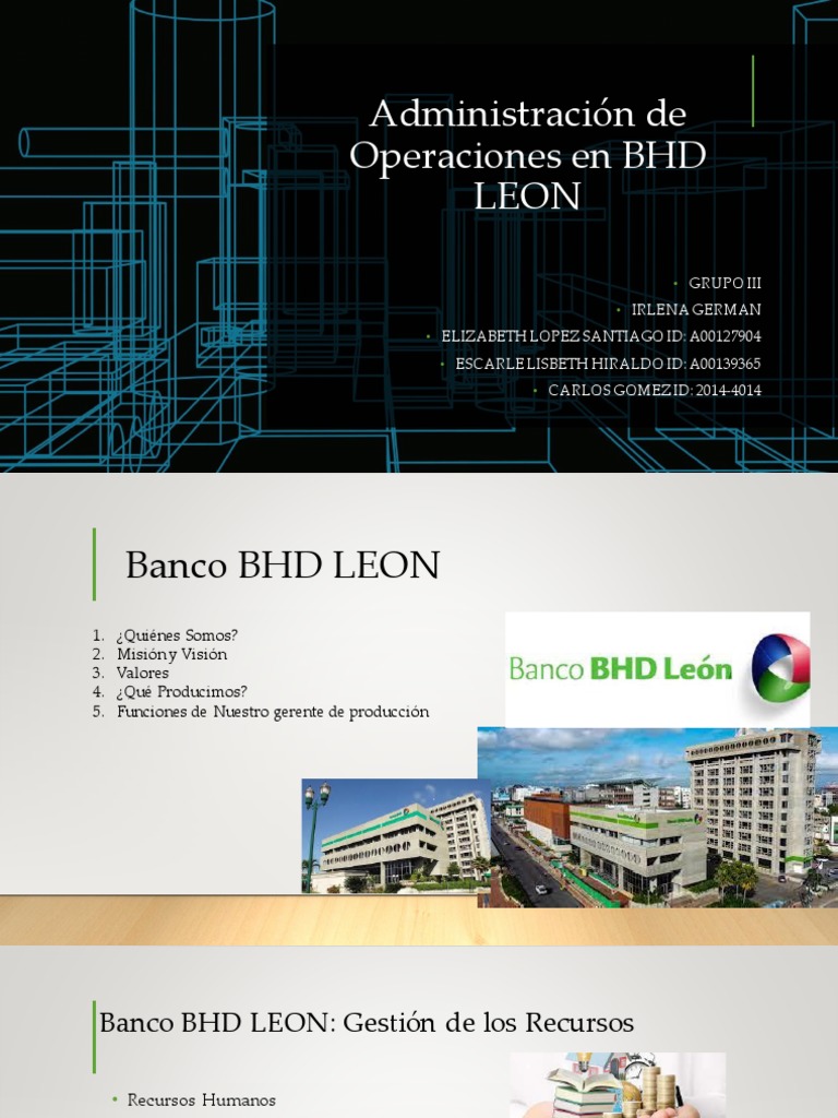Administración de Operaciones en BHD LEON | PDF