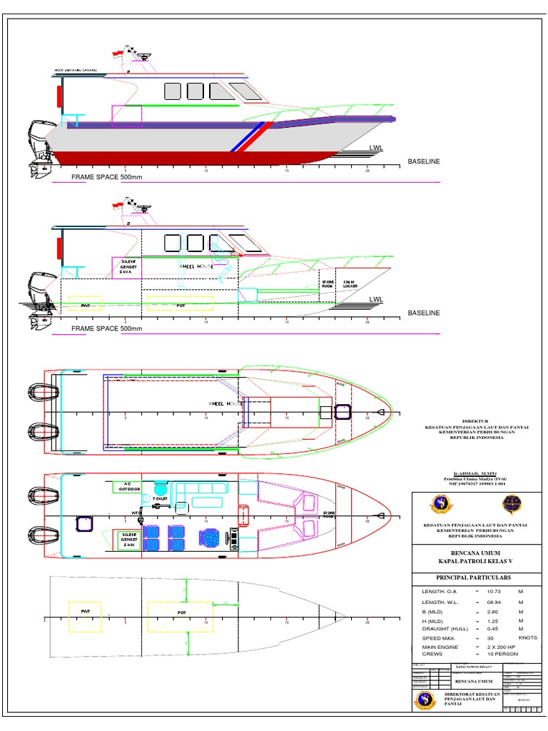 01 Gambar KAPAL ALUMINIUM KELAS V KPLP | PDF