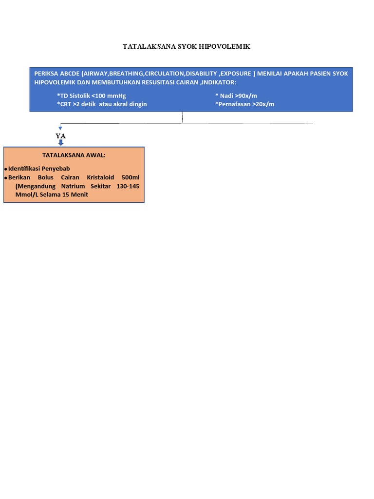 Tatalaksana Syok Hipovolemik | PDF