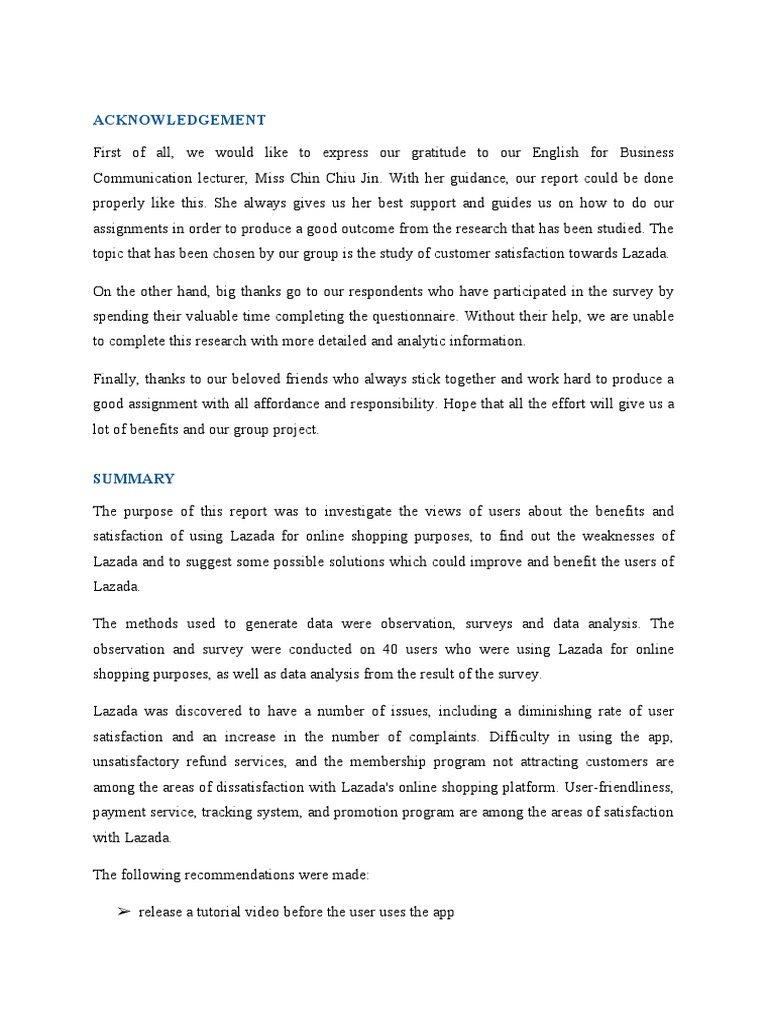 Lazada Customer Satisfaction | PDF | Survey Methodology | Business