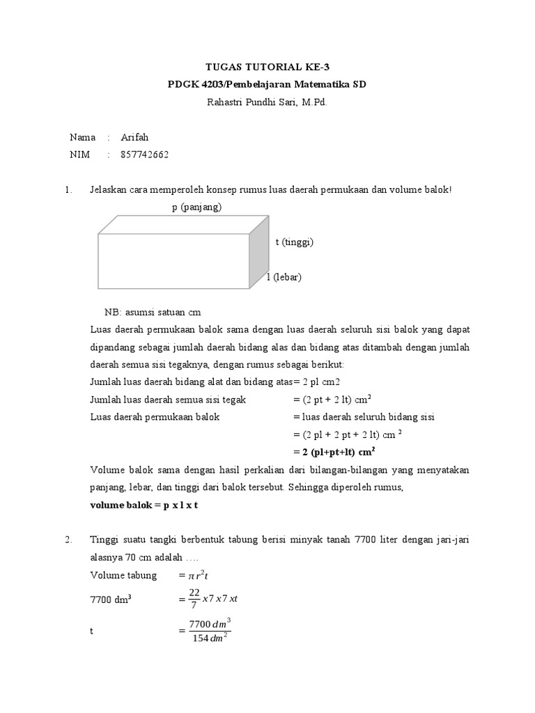 TTM 3 Matematika | PDF