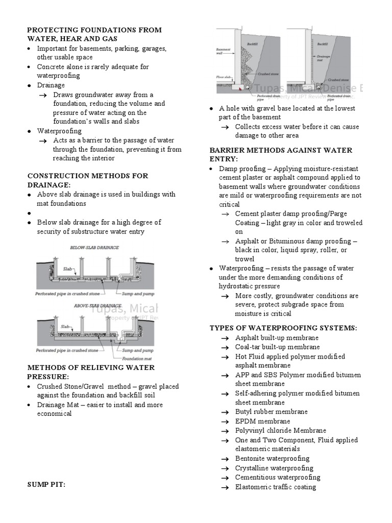 Foundation Waterproofing and Drainage Solutions | PDF | Concrete | Asphalt