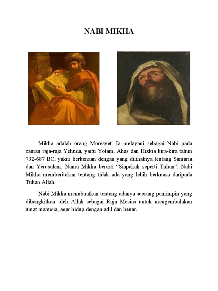 Nabi Mikha | PDF | Sejarah