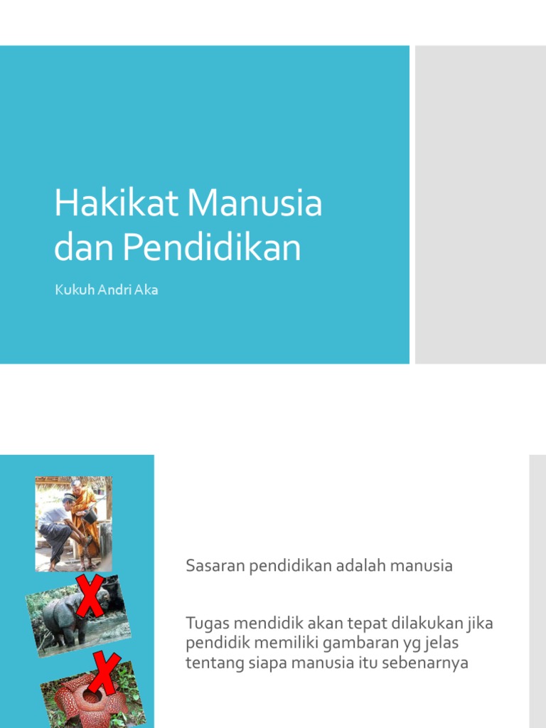 Hakikat Manusia Dan Pendidikan | PDF